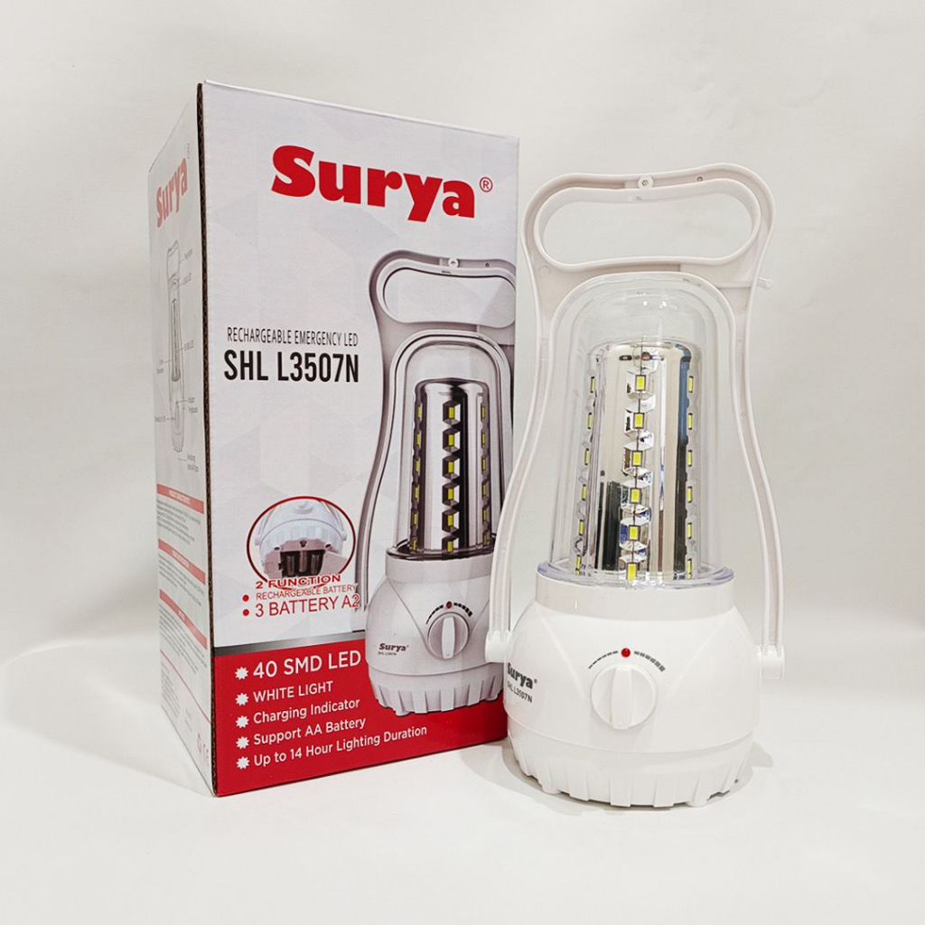 Jual Lampu Emergency LED SURYA Lampu Darurat Senter Charge SHL L3507N ...