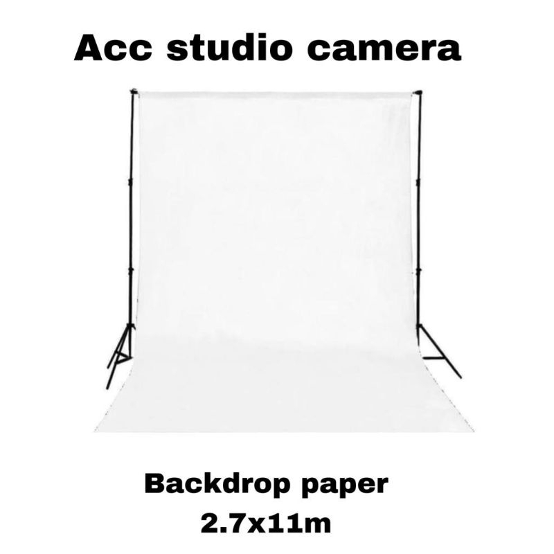 Jual Background Paper Putih 2.7x11m Backdrop Kertas Studio White Foto ...