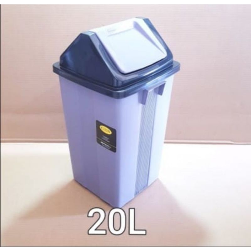 Jual Tong Sampah 20 Liter Silver DX 2 0Tempat/ tong sampah tutup goyang ...