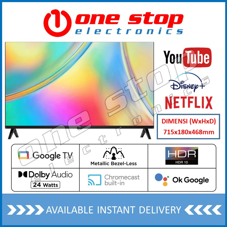 Jual TCL 32S5400 / S5400 HD Bezel-Less Design Google LED TV 32 Inch ...