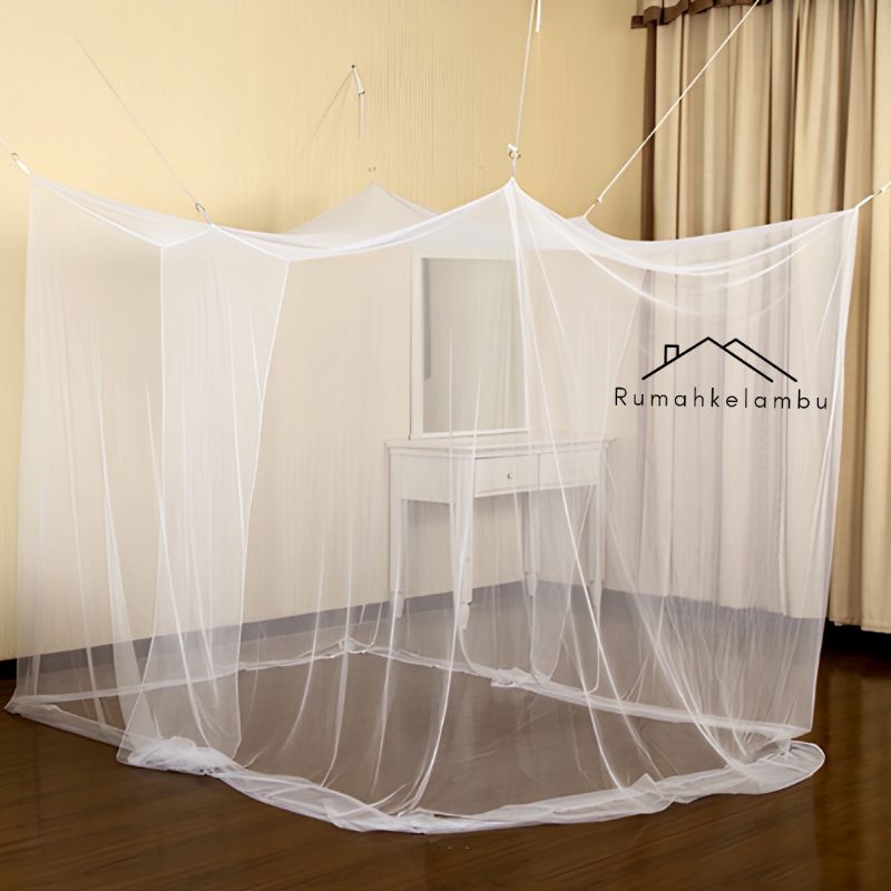 Jual KELAMBU TIDUR JUMBO 200×200 KOTAK SELAMBU NYAMUK GANTUNG | Shopee ...