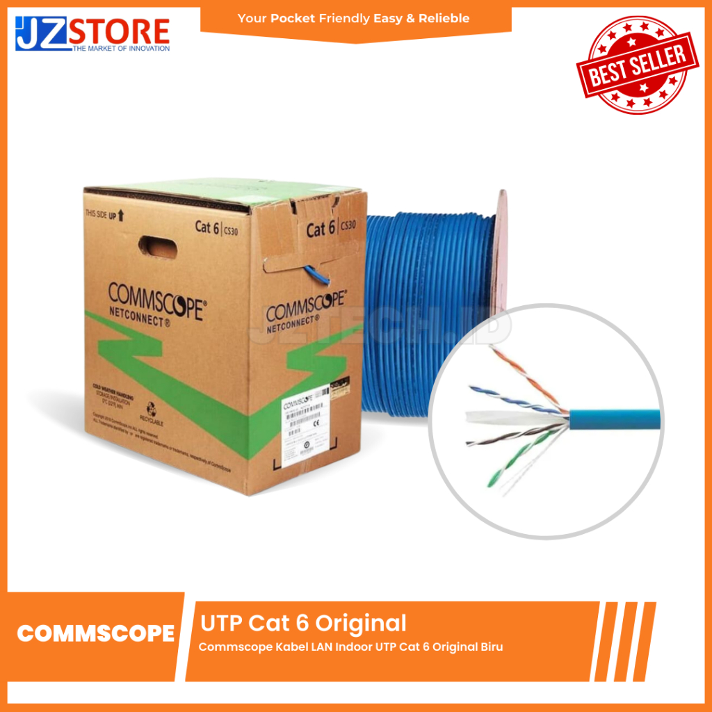 Jual Commscope Kabel LAN Indoor UTP Cat 6 Original | Shopee Indonesia