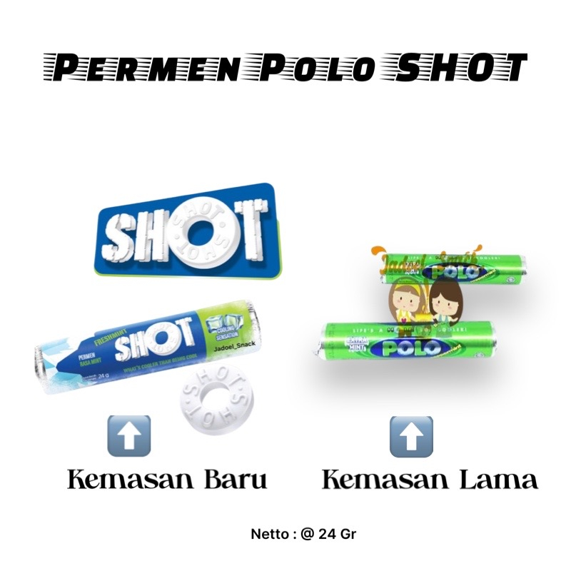 Jual Permen Polo Shoot Isi 1 Roll 42 gr Rasa Mint by Jadoel Snack ...