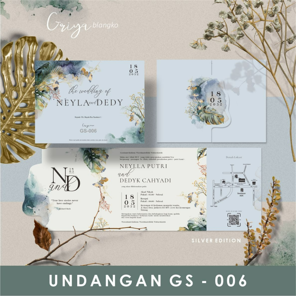 Jual UNDANGAN GS | undangan pernikahan | UNDANGAN BLANGKO GRIYA SILVER EDITION | undangan ...
