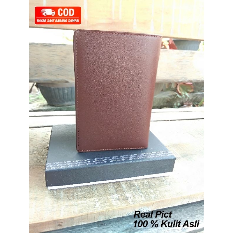 Jual dompet pria model berdiri ukuran 3/4 ORIGINAL genuine leather ...