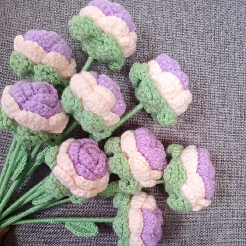 Jual (READY STOCK!!) Bunga rajut mawar/crochet flower/bunga mawar/bunga ...