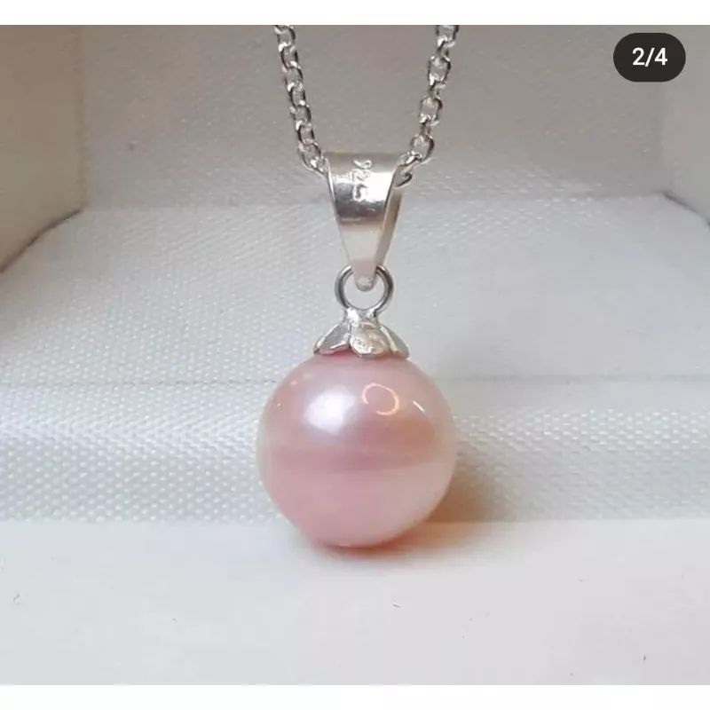 Jual liontin perak mutiara laut pink natural | Shopee Indonesia
