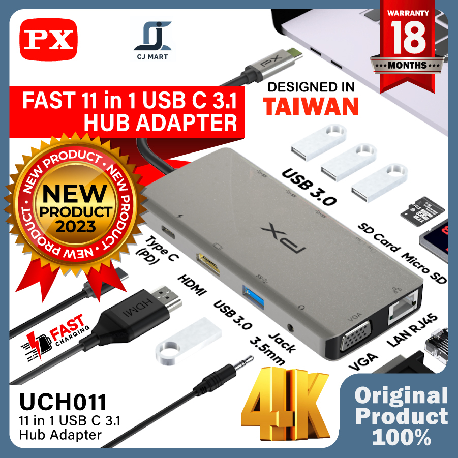 Jual USB Hub Type C 3.1 to HDMI USB Converter iOS Windows 11 in 1 PX ...