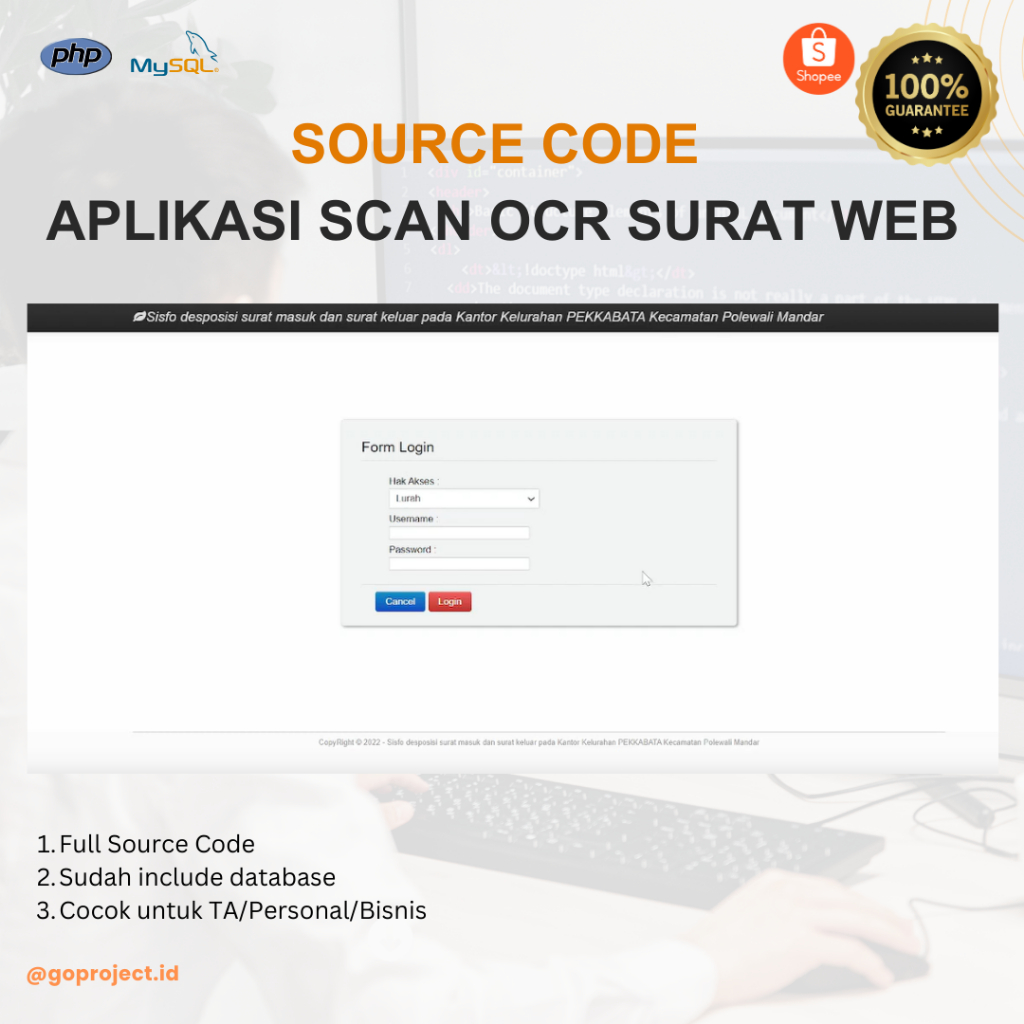 Jual SOURCE CODE APLIKASI SCAN OCR SURAT WEB | Shopee Indonesia