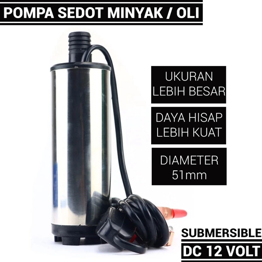 Jual Pompa DC Sedot Minyak Pompa Transfer Oli DC 12 Volt Ukuran Besar ...