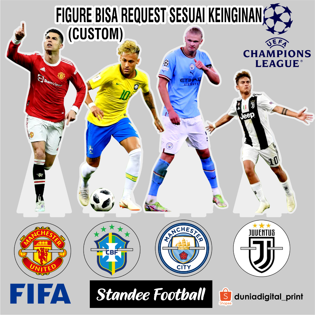 Jual Standee Action Figure Sepak Bola Custom Bisa Pakai Desain Sendiri ...