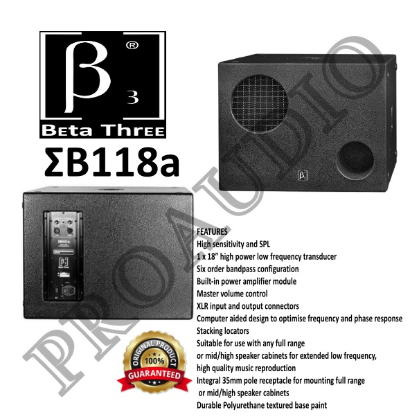 Jual Speaker Aktif Subwoofer Beta 3 Sigma 118A Beta3 Sigma B118 A B 118 ...