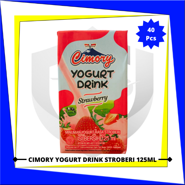 Jual CIMORY Yogurt Drink Stroberi 125ml x 40 pcs (1 Karton) | Shopee Indonesia