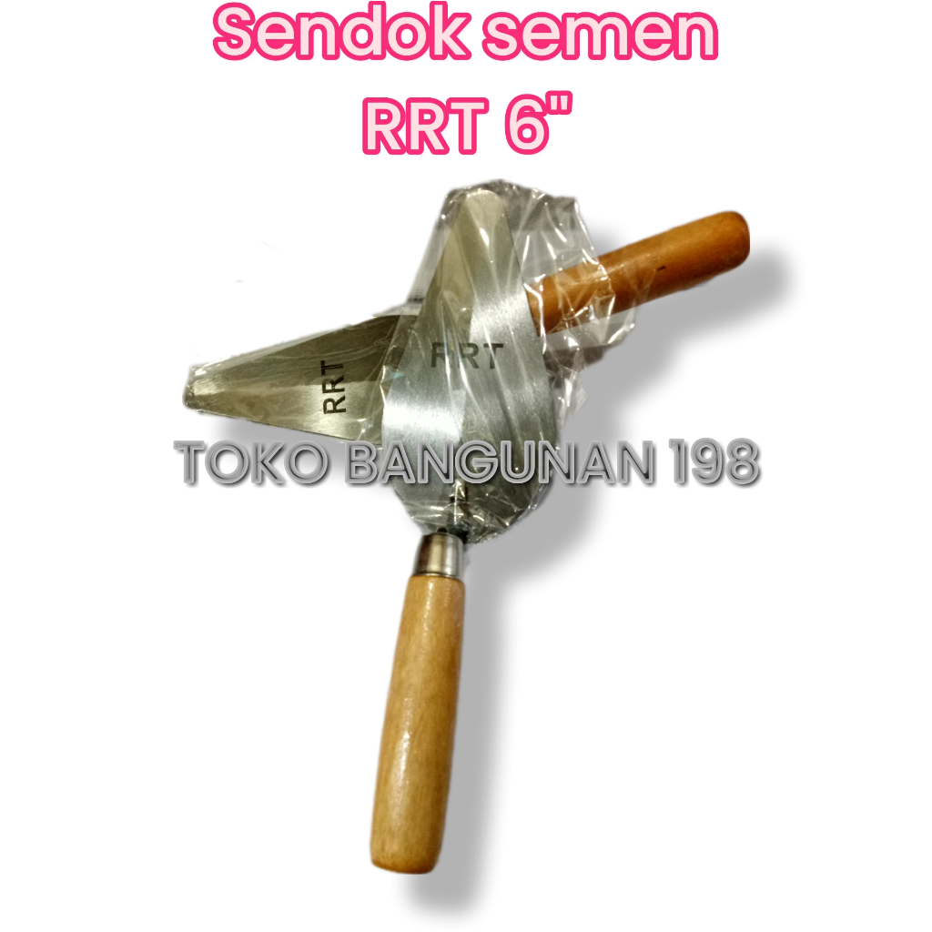 Jual Sendok Semen / Halus Runcing Gagang Kayu RRT 6" | Shopee Indonesia