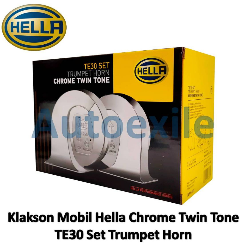 Jual Hella Chrome Twin Tone TE30 Set Trumpet Horn Special Edition 12V ...