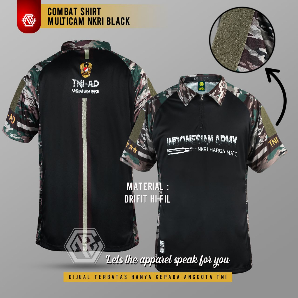 Jual COMBAT SHIRT TNI NKRI BLACKCAMO FULLPRINT | Shopee Indonesia
