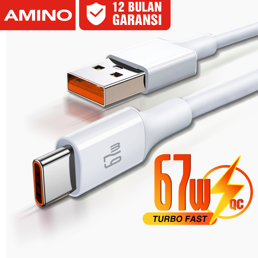 Jual AMINO MI67 TYPE C 67W For XIAOMI Fast Charger USB Turbo Super Fast Charging MI 6A USB TO C ...