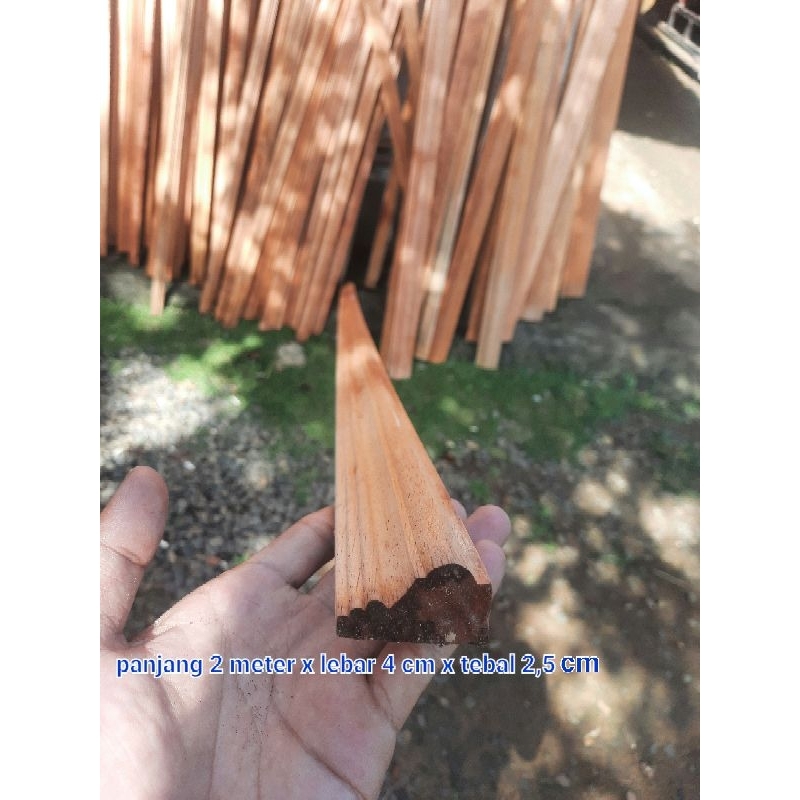 Jual Wall Moulding Lis Kayu lebar 4 cm Panjang 200 cm | Shopee Indonesia