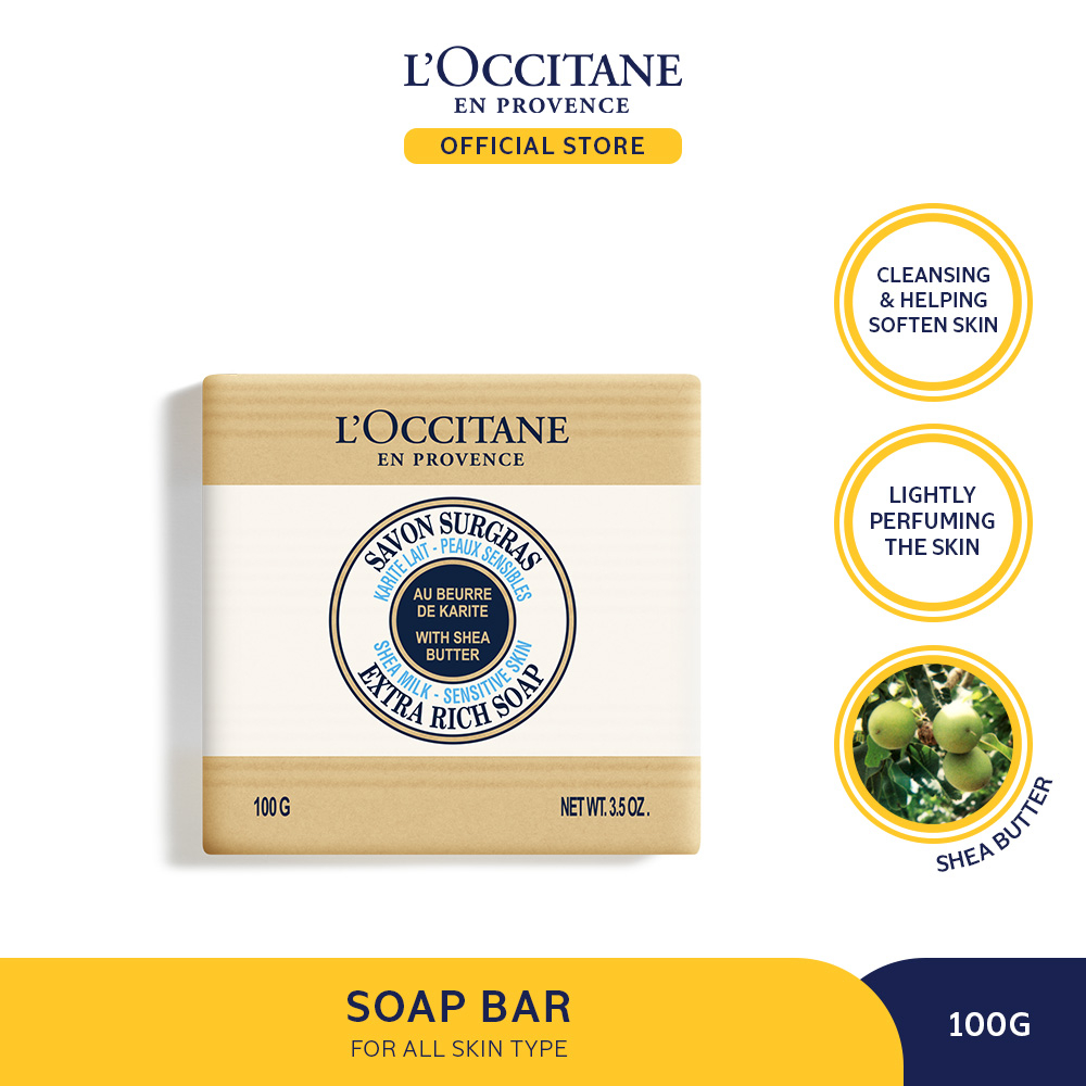 Jual L'Occitane Shea Milk Extra Rich Soap for Sensitive Skin 100g ...
