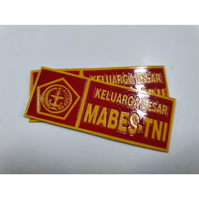 Jual Stiker plat embos Keluarga Besar Mabes TNI | Stiker plat motor ...