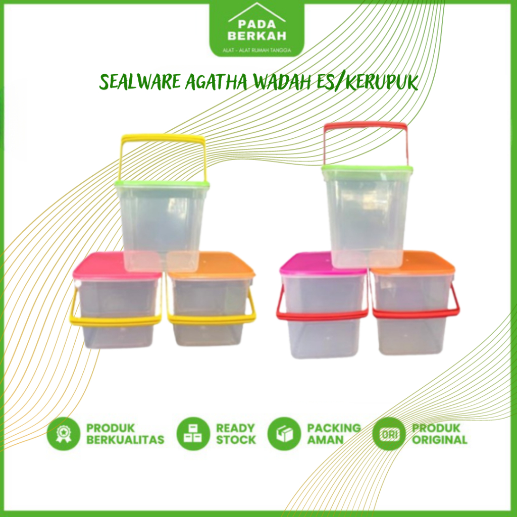 Jual Toples Gagang Agatha Sealware Tempat Wadah Es Kerupuk Plastik ...
