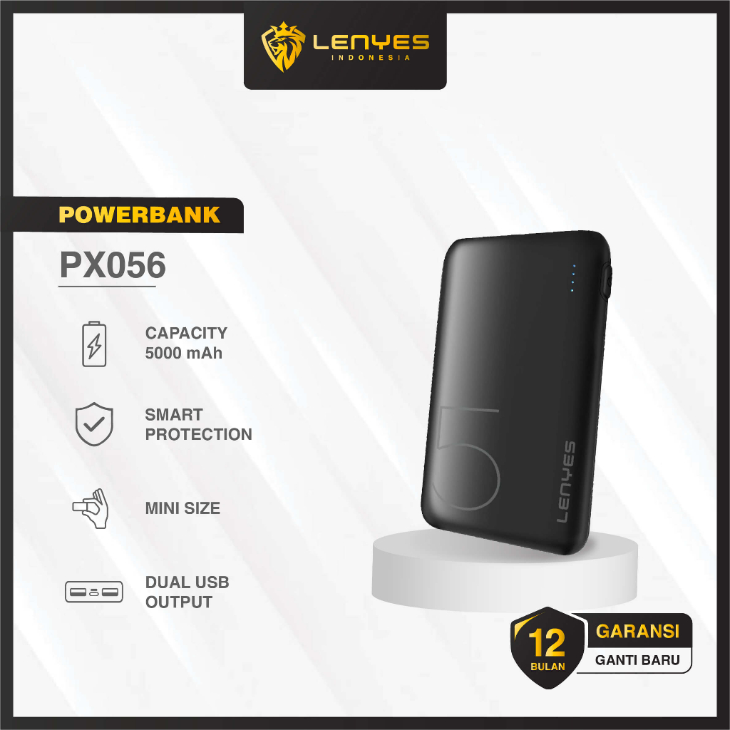 Jual LENYES PX056 Powerbank 5000mAh Mini Slim Portable Display Light ...