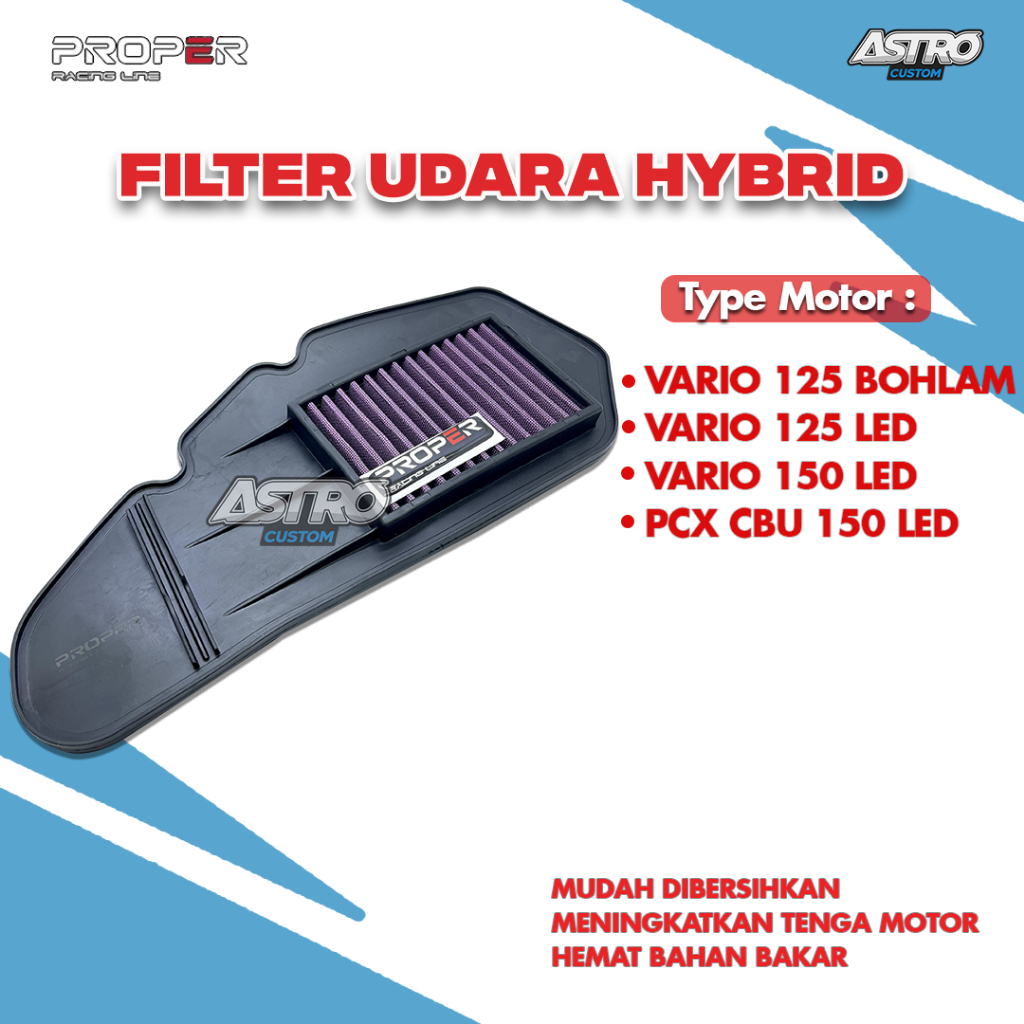 Jual Filter Udara Proper Racing Line Vario 125 150 PCX 150 CBU Air ...