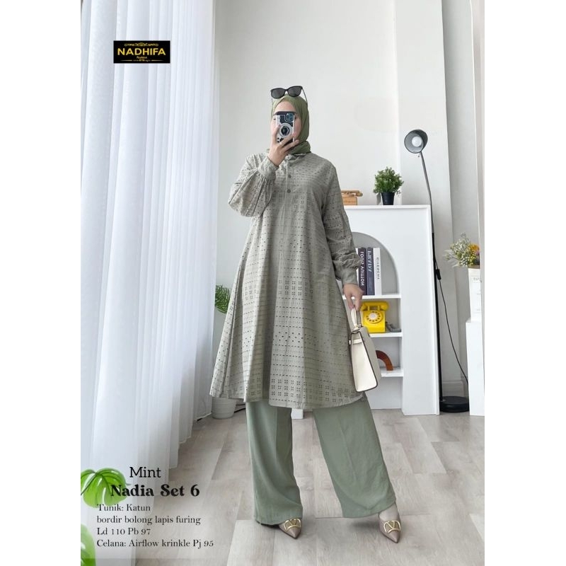 Jual Nadia#6 one set wanita terbaru by nadhifa | Shopee Indonesia