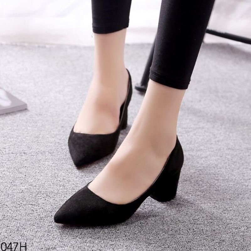 Jual Sepatu Candle Heels Wanita Premium Suede - PR01 | Shopee Indonesia