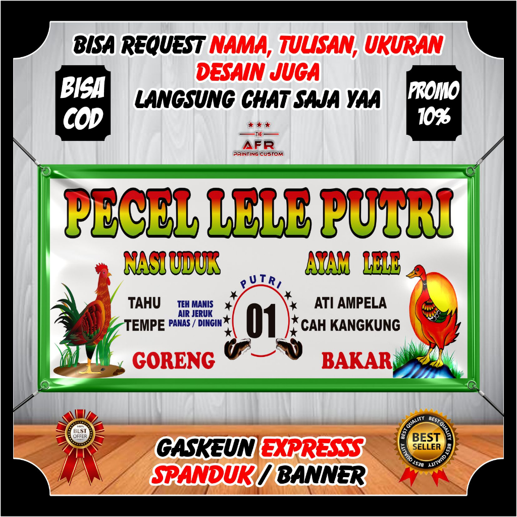 Jual CETAK SPANDUK BANNER JUALAN PECEL LELE / BANNER JUALAN PECEL LELE ...
