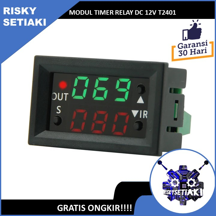 Jual MODUL TIMER RELAY DC 12V T2401 DUAL DISPLAY INDIKATOR | Shopee ...