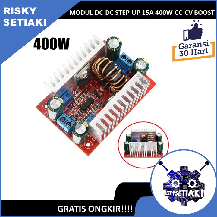 Jual MODUL DC-DC STEP-UP 15A 400W CC-CV BOOST CONVERTER | Shopee Indonesia