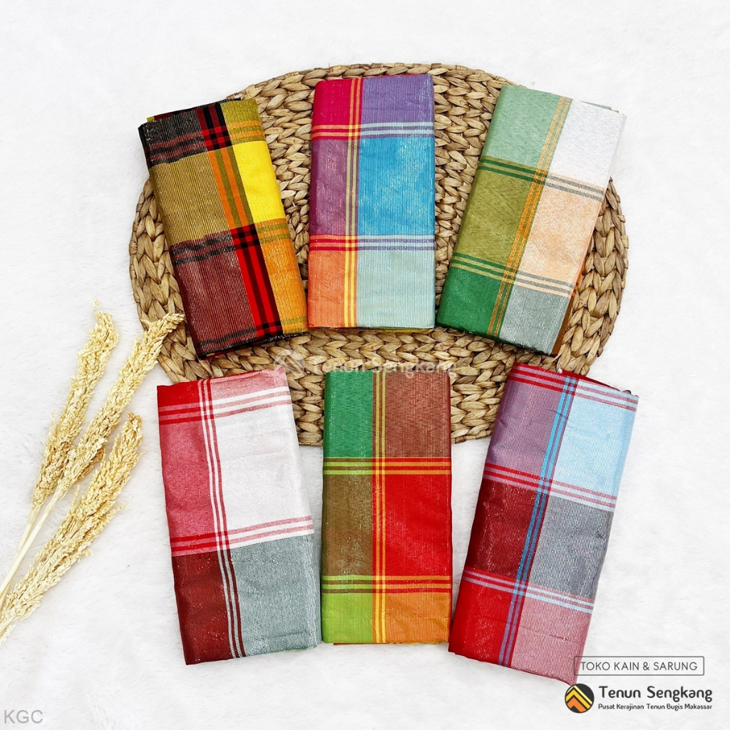 Jual Sarung Bugis Makassar Kotak Genggang - Tenun Sengkang KGC-1 (Harga ...