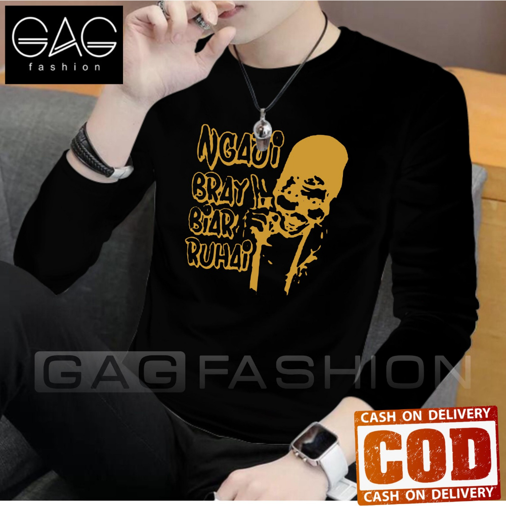 Jual Kaos NGAJI BRAY BIAR RUHAI Kaos Baju Distro Kaos Santri Salafy ...