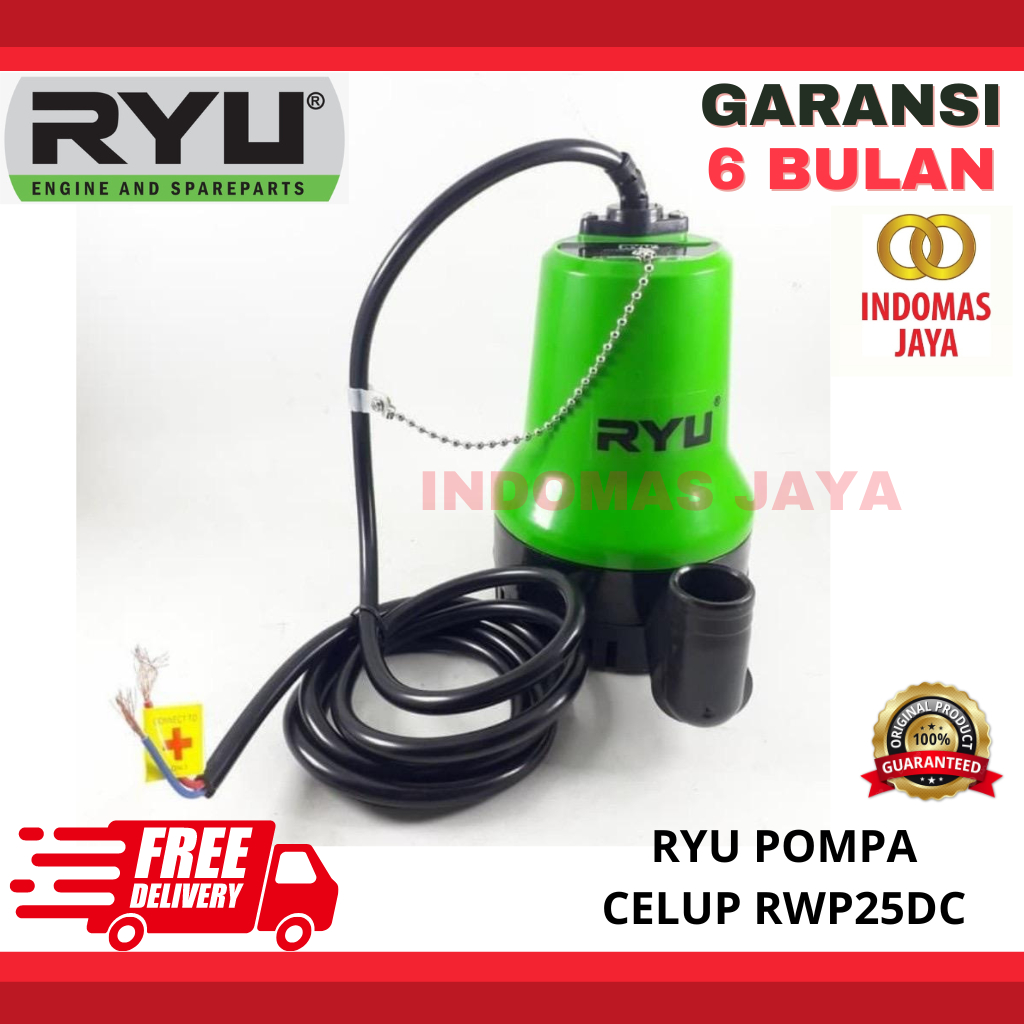 Jual Ryu Pompa Celup Air DC 12V RYU RWP25DC Kolam Submersible Pump pompa aliran aki ALAT ...