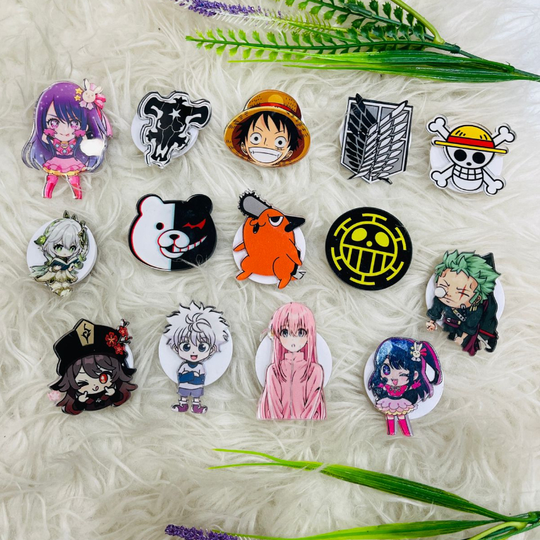 Jual Pop Socket Aklirik Karakter Anime Griptok Handphonenya Para Wibu ...