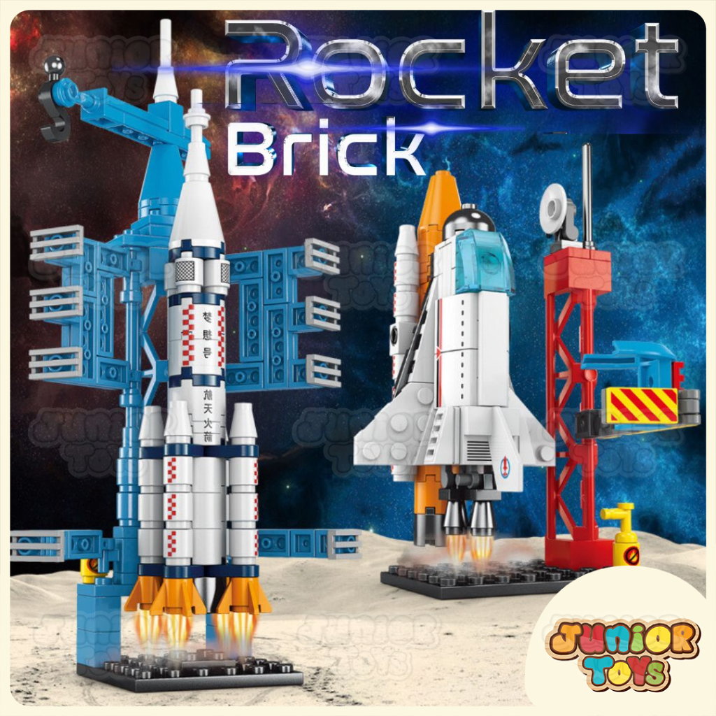 Jual Mainan Anak Block Roket Luar Angkasa Edukasi Puzzle Blok Rocket ...