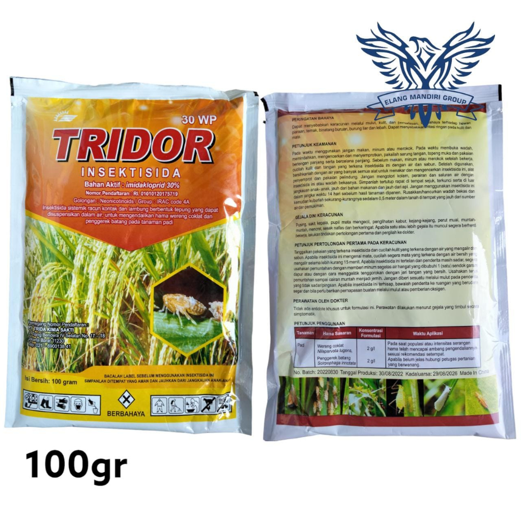 Jual TRIDOR 30WP 100gr Insektisida Imidakloprid 30% Mengegendalikan ...