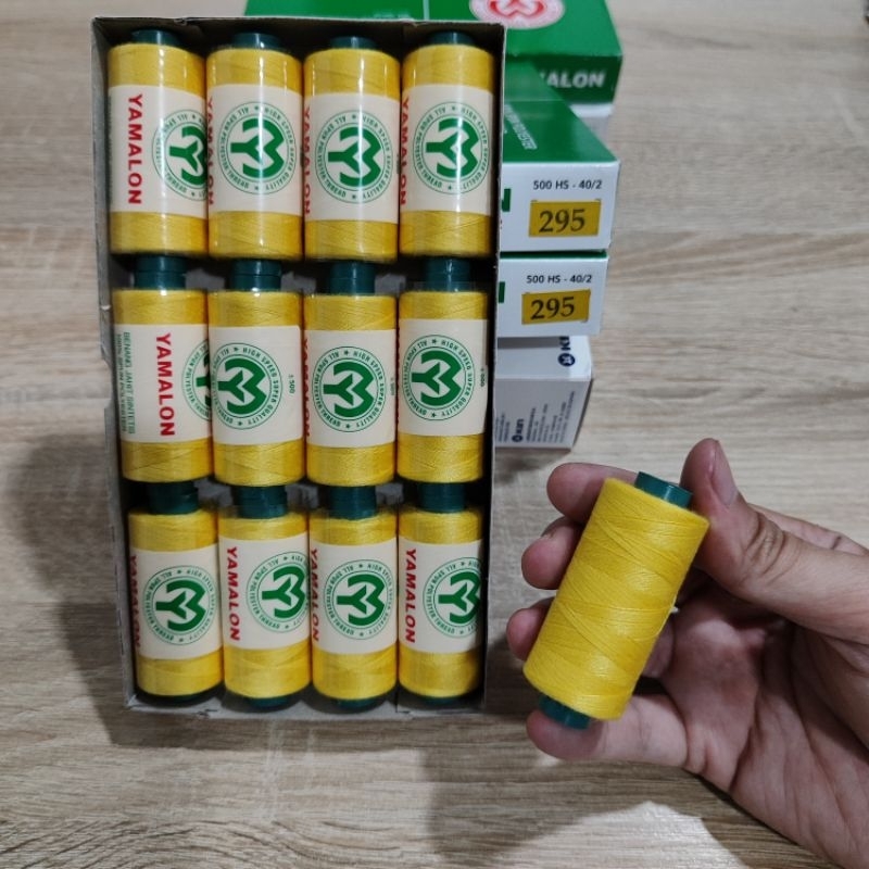 Jual Benang jahit Yamalon 500 yard warna Kuning Code Warna 295 - 1pcs ...