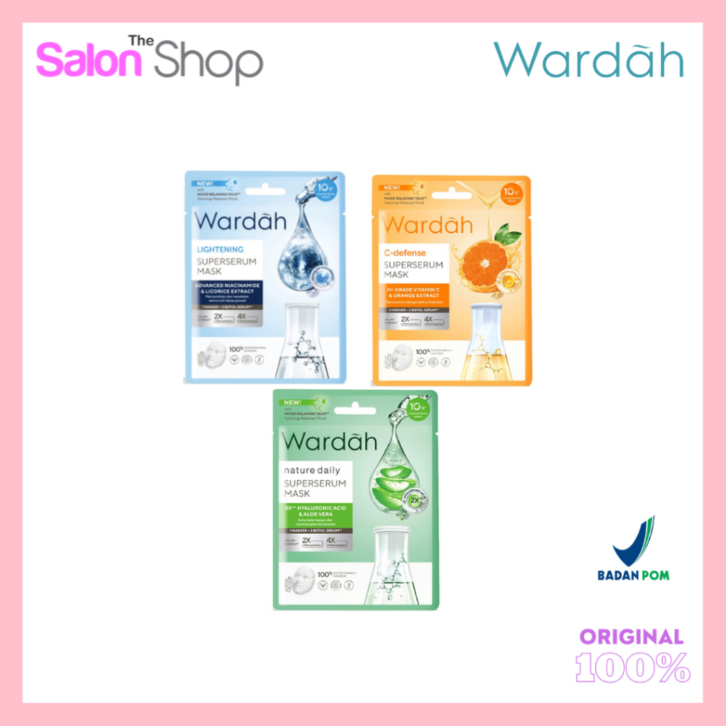 Jual Wardah Super Serum Sheet Mask | Acnederm | Crystal Secret ...