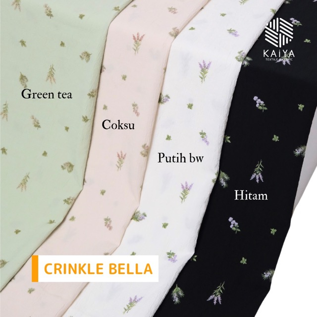 Jual Bahan Kain Crinkle Cringkle Kringkel Youryu Motif Bella Kaiya ...