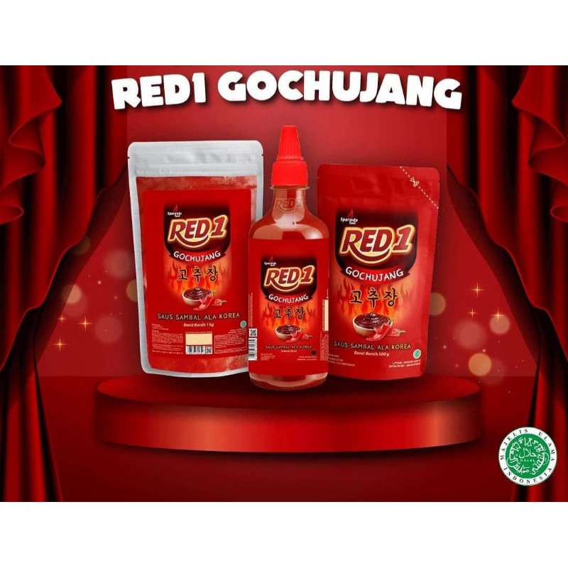 Jual RED 1 SAOS SAMBAL GOCHUJANG KOREA HALAL KEMASAN BOTOL 300 gram ...