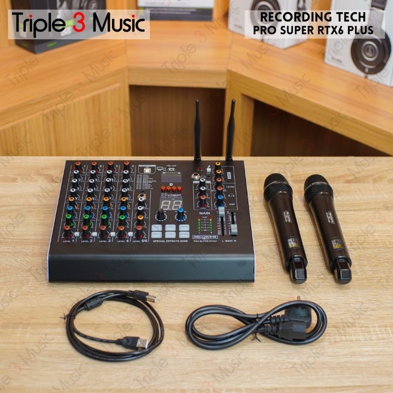 Jual Recording Tech PRO SUPER RTX6+ Plus usb RT X6+ w/2 Mic WIreless ...