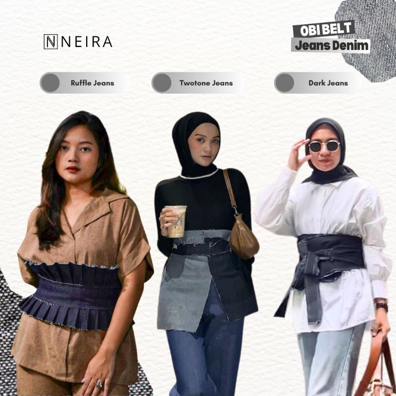 Jual Obi Belt Jeans Denim dan Batik By NEIRA | Shopee Indonesia