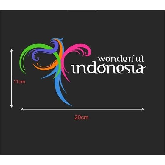Jual cutting sticker mobil wonderful Indonesia pesona Indonesia warna ...