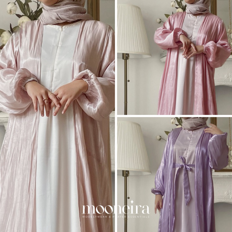 Jual JUMEIRAH Outer Shimmer Abaya Set (MAXI ANTI NGATUNG) / Outer ...