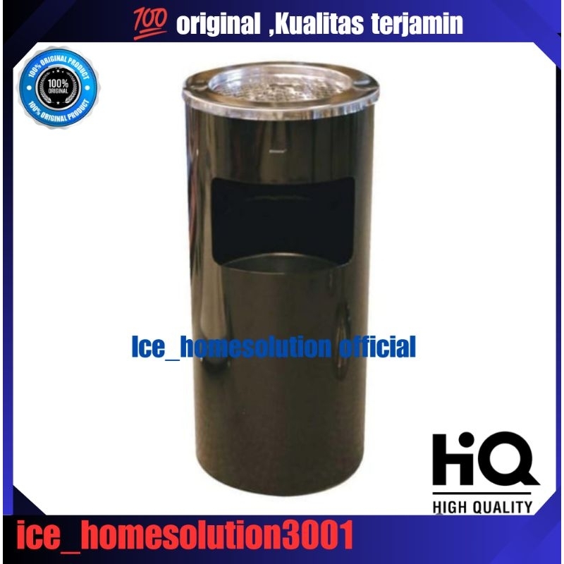 Jual Krisbow Tempat Sampah Stainless Dengan Asbak 30x63 Cm - Hitam ...