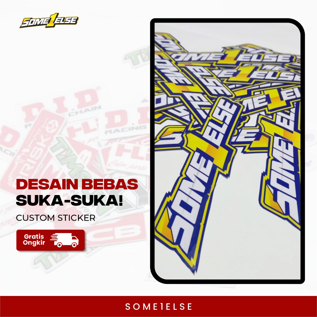 Jual Tempelan Hiasan Aksesoris Custom Stiker Free Design Berkualitas ...