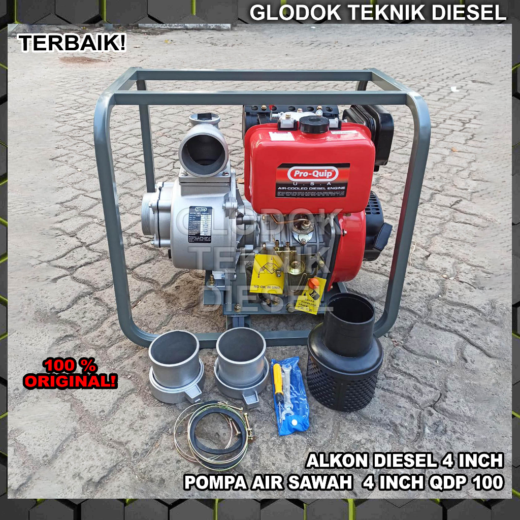 Jual Mesin Alkon Pompa Air Sawah Diesel 4 Inch Water Pump 4" Solar QDP 100 ORIGINAL TERBAIK ...