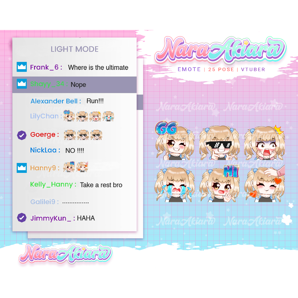 Jual Jadikan Streaming Anda Lebih Menarik dengan Vtuber Emote untuk ...